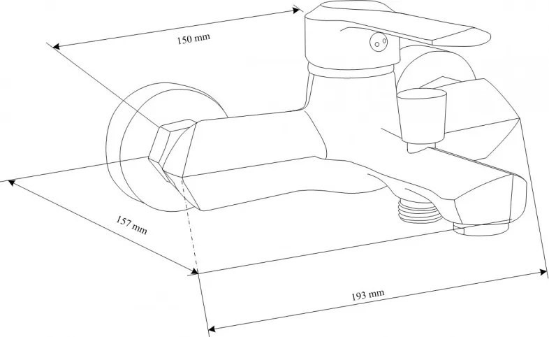 Mexen SABRE - vanová baterie, černá, 72130-70