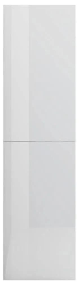 Petromila Knihovna/zástěna bílá vysoký lesk 155 x 24 x 160 cm dřevotříska