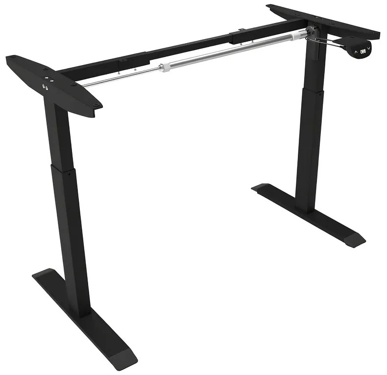 Herní stůl BR01 světle hnědý s černým rámem 120 cm