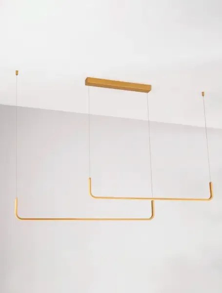 Designový lustr Strita zlatá