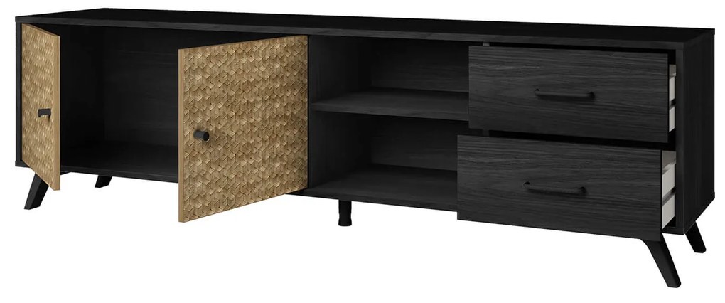 Tv stolek noiha 180 x 53 cm černý MUZZA