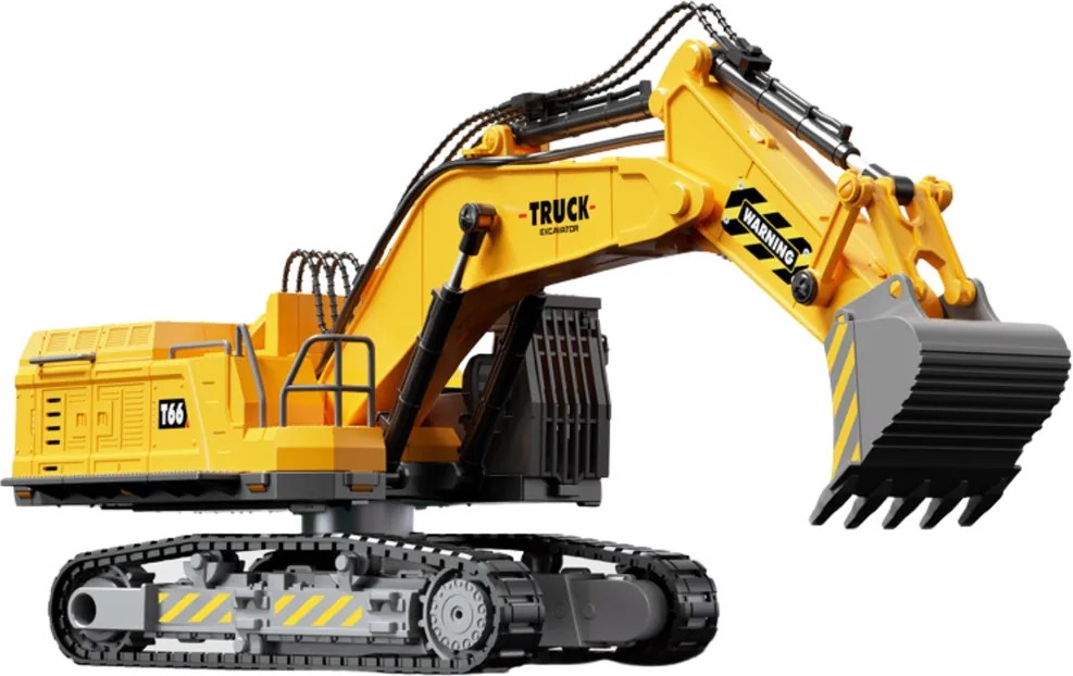LEAN Toys Pásové rypadlo na sestavení DIY s dálkovým ovládáním RC, 133 dílů