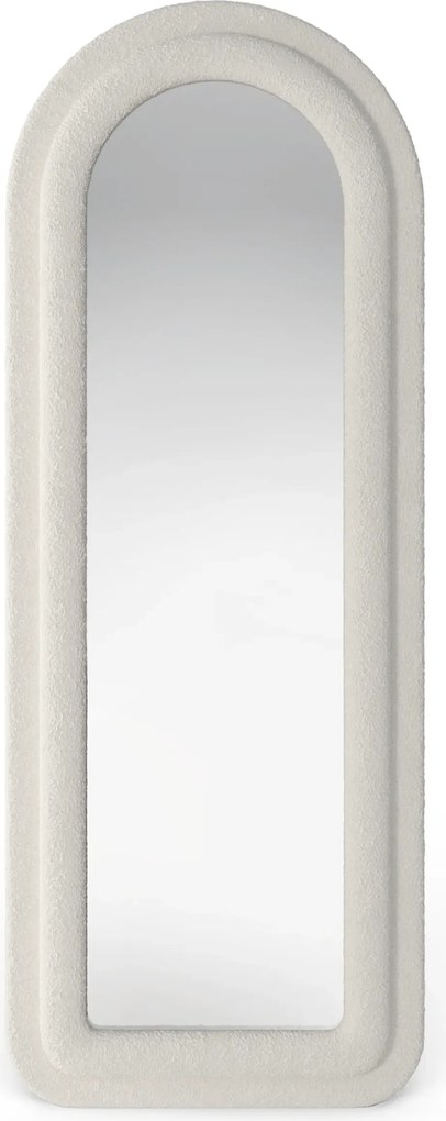 Nástěnné zrcadlo Riflesso 60x160 cm bouclé bílé