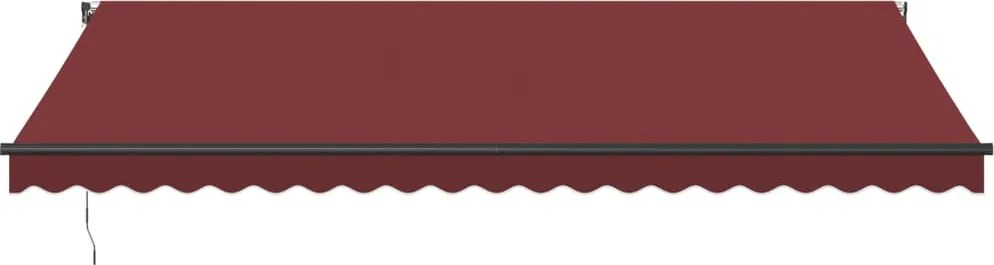 Automatická zatahovací markýza s LED burgundská 500 x 350 cm 3215009