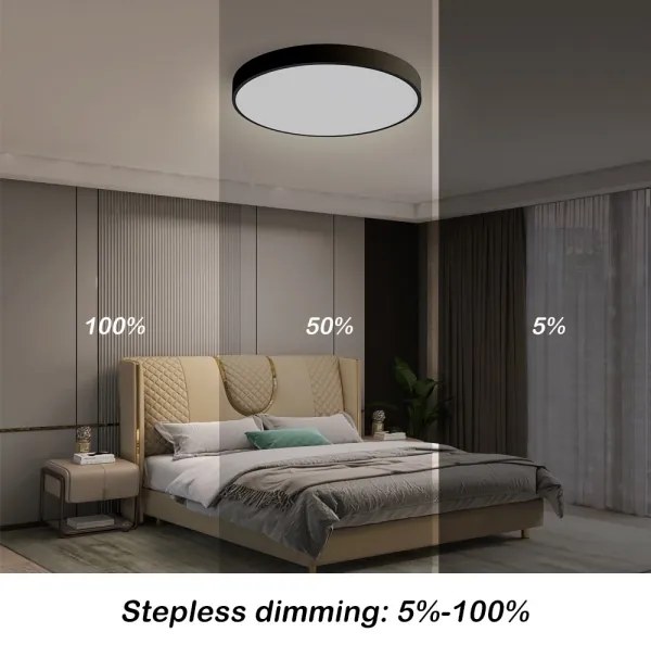 Immax NEO 07248L-LED Stmívatelné svítidlo SEMPLICI 36W/230V Wi-Fi Tuya černá +DO