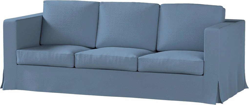 Potah na pohovku IKEA Karlanda 3-místná nerozkládací, dlouhý barva modrá látka pletený vzor
