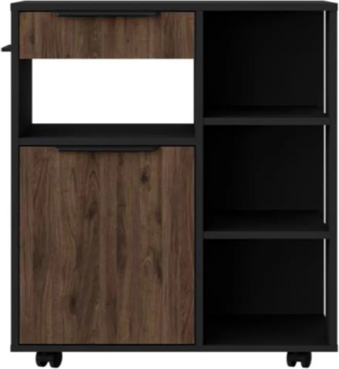 Kredenc příborník MONZA | 269 cm | sestava 3 díly | černá/ořech okapi