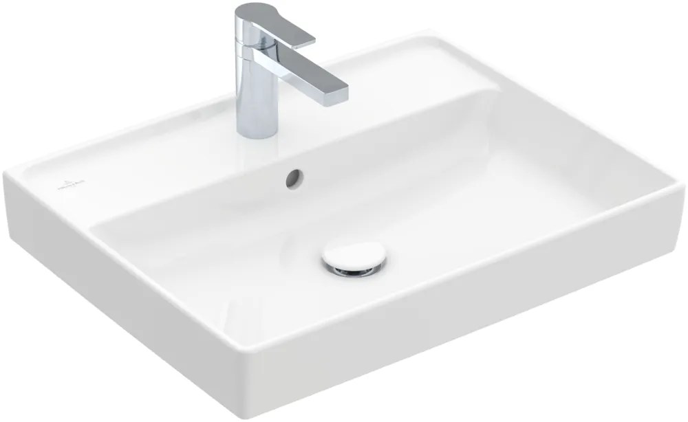 VILLEROY & BOCH Villeroy &amp; Boch COLLARO - Umyvadlo 600x470x160 mm, s přepadem, bílá Alpin CeramicPlus 4A336GR1