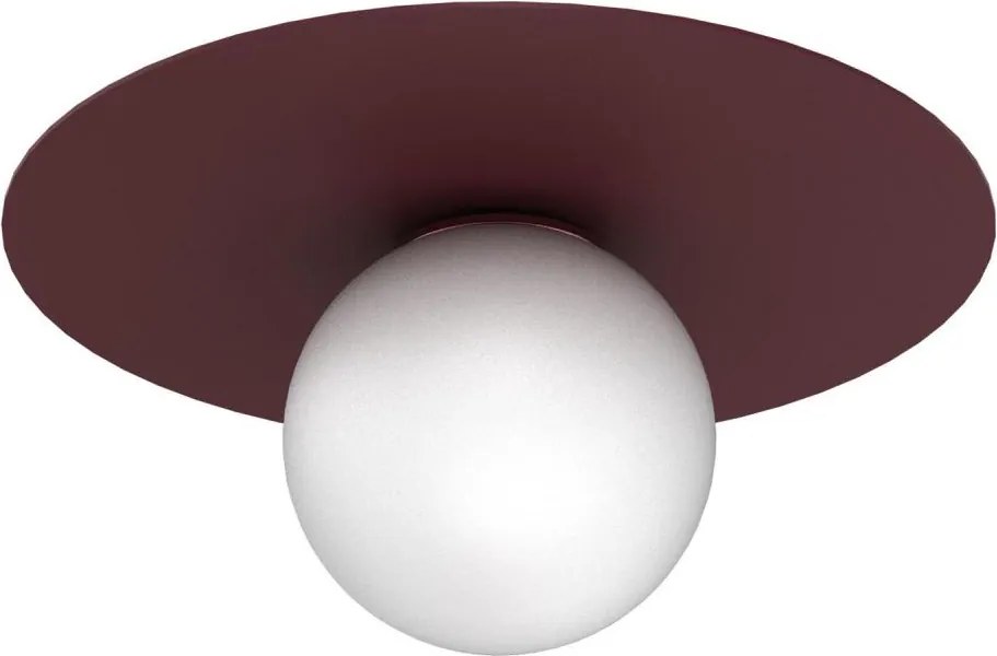 Stropní svítidlo FLAT 1xE27/15W/230V pr. 35 cm burgundy