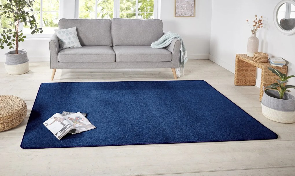 Hanse Home, Kusový koberec Nasty 104447 Darkblue, 80x150, modrá, chodba / předsíň