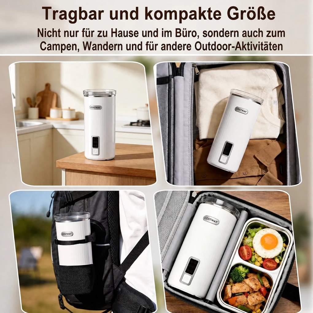 Costway Elektrický napěňovač mléka 6 v 1, objem 250 ml