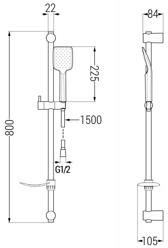 Mexen Sabre DF62 vanová sada, Černá - 72103DF62-70