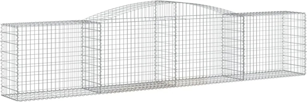 Klenuté gabionové koše 5 ks 400x50x80/100 cm pozinkované železo 3146986