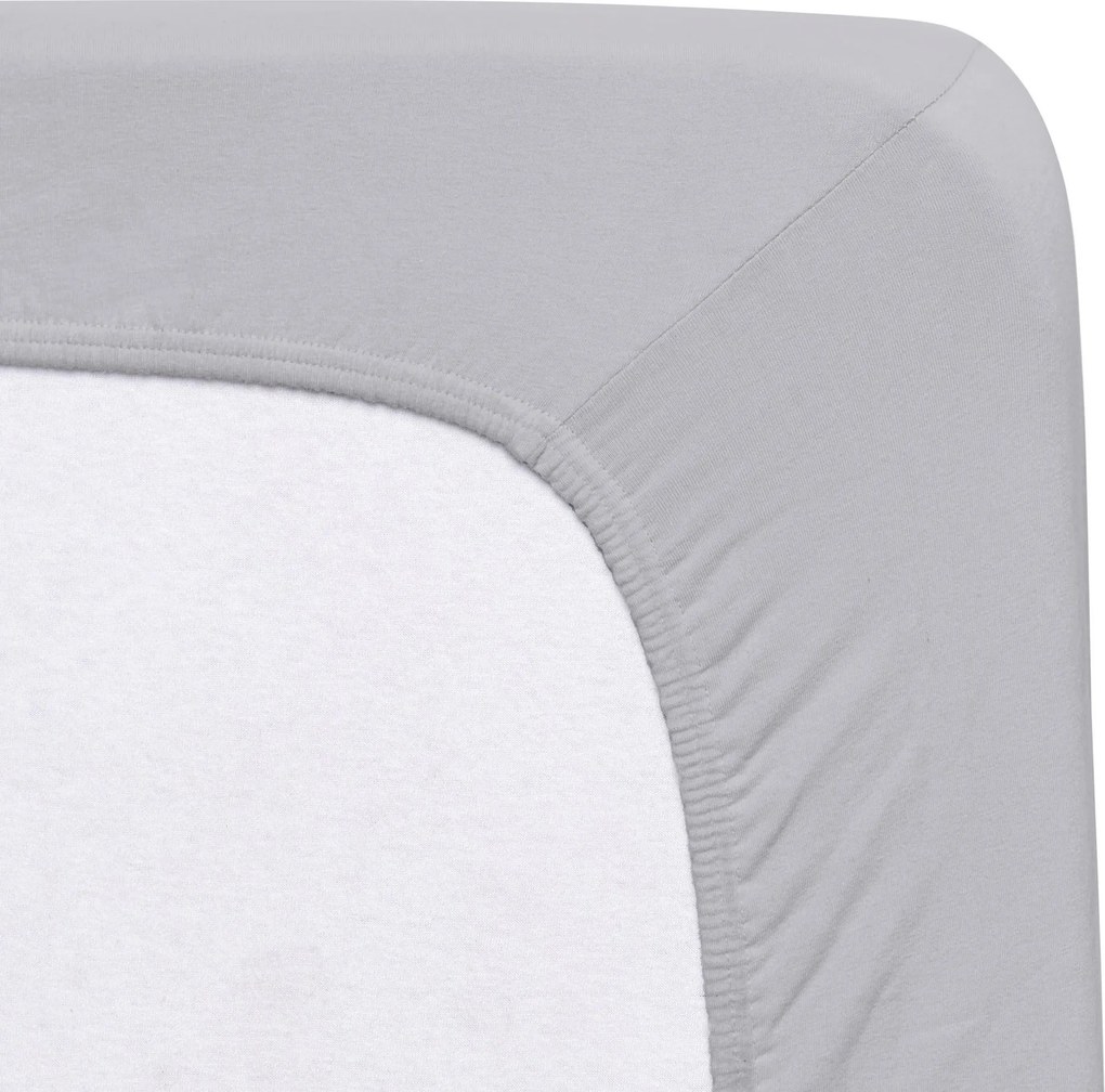 XXXLutz ELASTICKÉ PROSTĚRADLO, žerzej, světle šedá, 90-100/200-220 cm Florella - Prostěradla - 004388002508