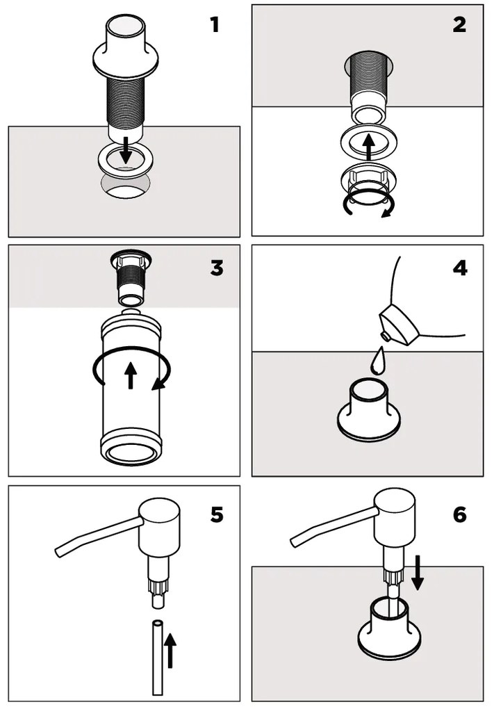 Černý kuchyňský granitový dřez QUADRON READY- MAX + BATERIE A DÁVKOVAČ NA SAPONÁT