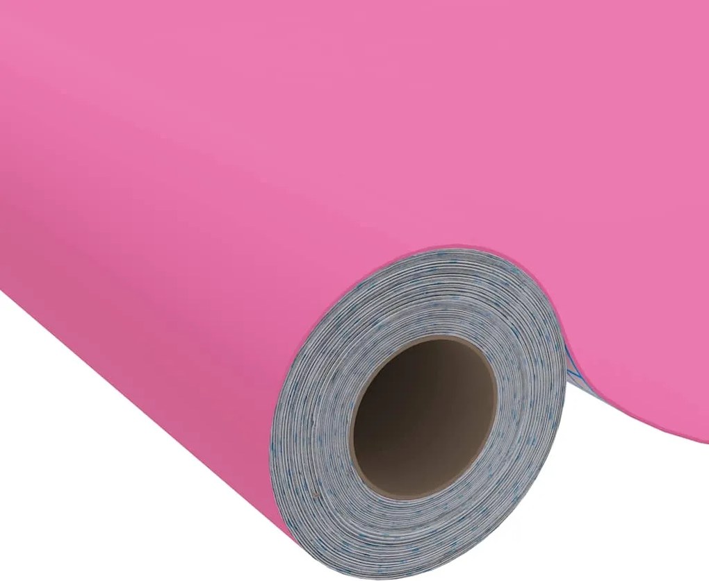 Samolepící tapeta na nábytek růžová vysoký lesk 500 x 90 cm PVC 326146