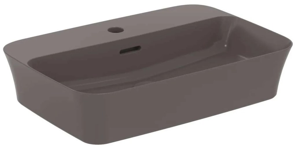 Ideal Standard Ipalyss - Umyvadlo na desku, 55x38 cm, s přepadem, otvor pro baterii, slate grey E2077V5