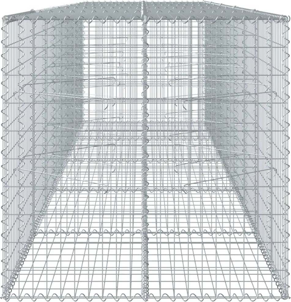 Gabionový koš s víkem 500 x 100 x 100 cm pozinkované železo 3295198