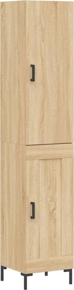 vidaXL Skříň highboard 34,5 x 34 x 180 cm kompozitní dřevo [3199108] Barva: Bílá