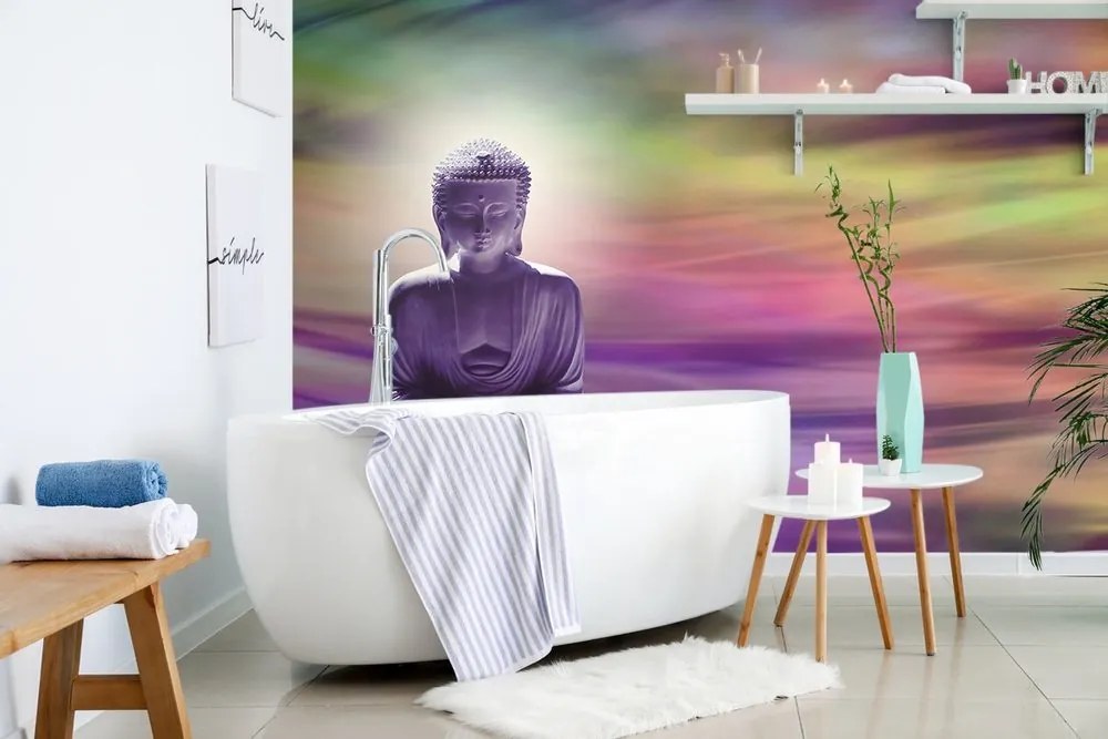 Samolepící tapeta Buddha na abstraktním pozadí - 225x150 cm