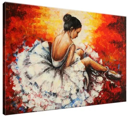 Ručně malovaný obraz Unavená baletka 100x70cm RM2408A_1Z