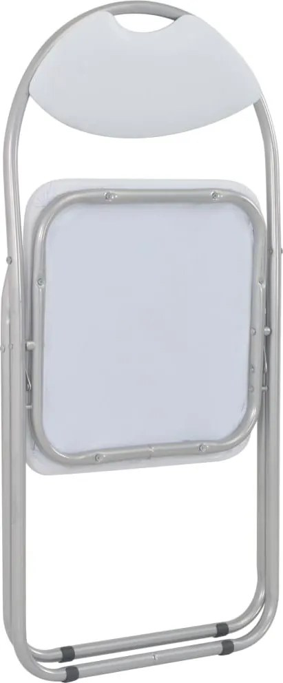 vidaXL Skládací jídelní židle 4 ks umělá kůže [278595] Barva: Bílá