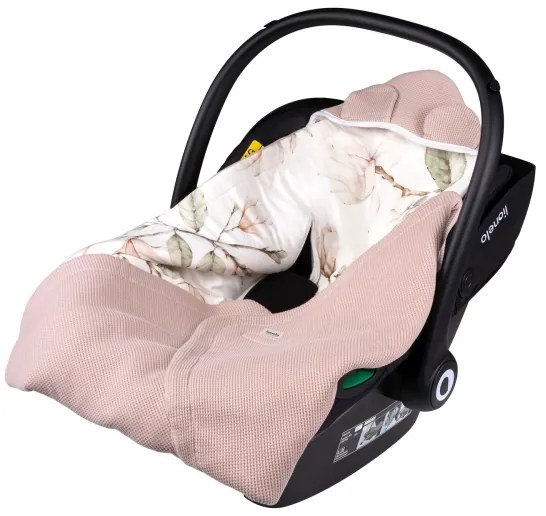 Lionelo - Zavinovačka do autosedačky TRAVEL SWADDLE 90x90 cm Beige Magnolia