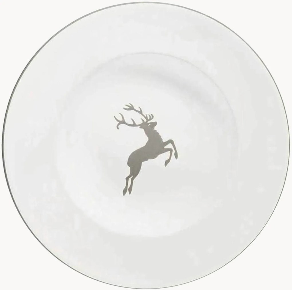 Ručně vyrobený talíř na těstoviny Gourmet Grey Deer