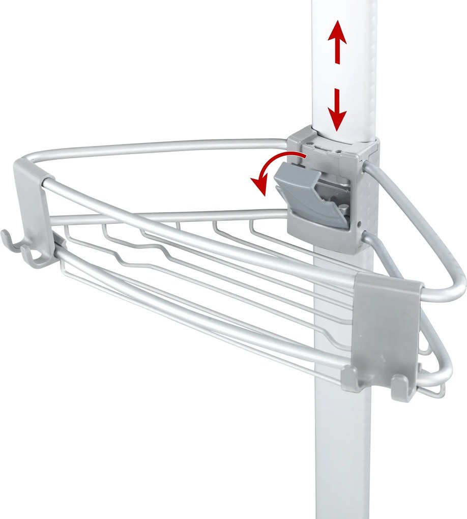 Teleskopická sprchová police PURIO, rohová, 3 police, WENKO