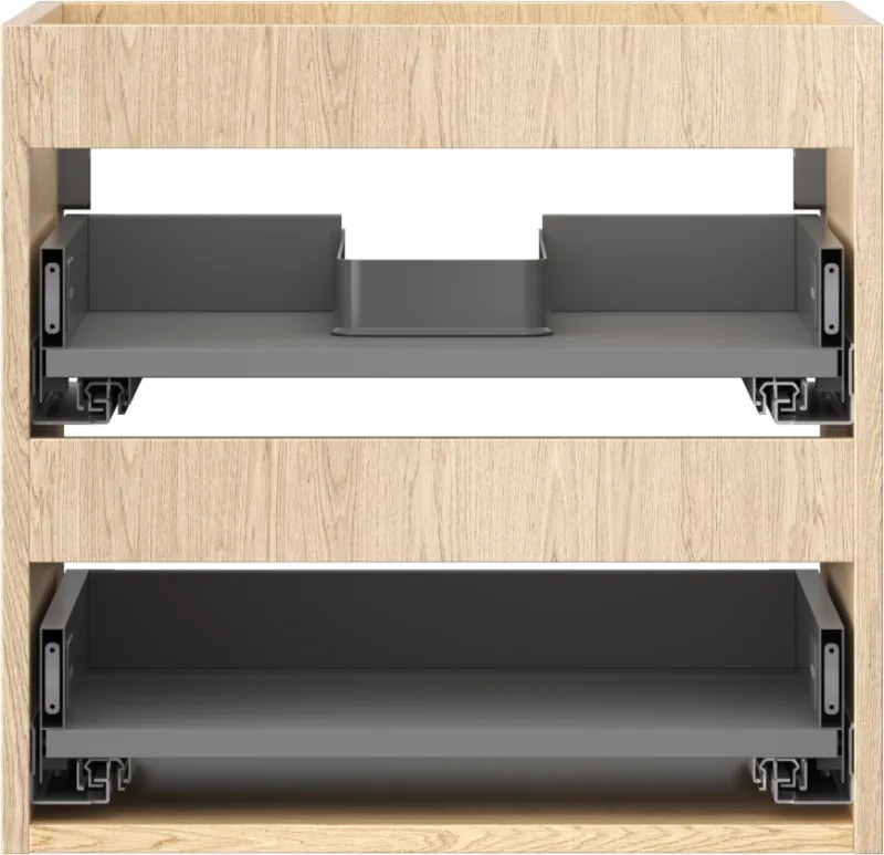 Mexen Box-A, závěsná skříňka 50 cm, 2 zásuvky, dub, 91AX0-0500-470-2-81
