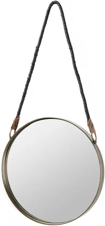 Závěsné zrcadlo LaForma Stiel 31 cm, mosazná
