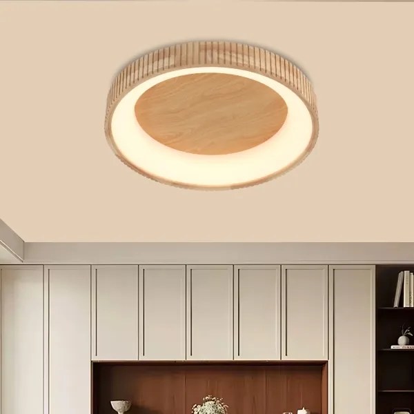 Brilagi - LED Stropní svítidlo FALCON WOOD MODERN LED/40W/230V pr. 60 cm dřevo