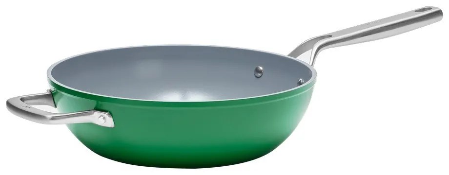 Wok pánev s poklicí/s keramickým povrchem ø 28 cm Meda 3.0 – FABINI
