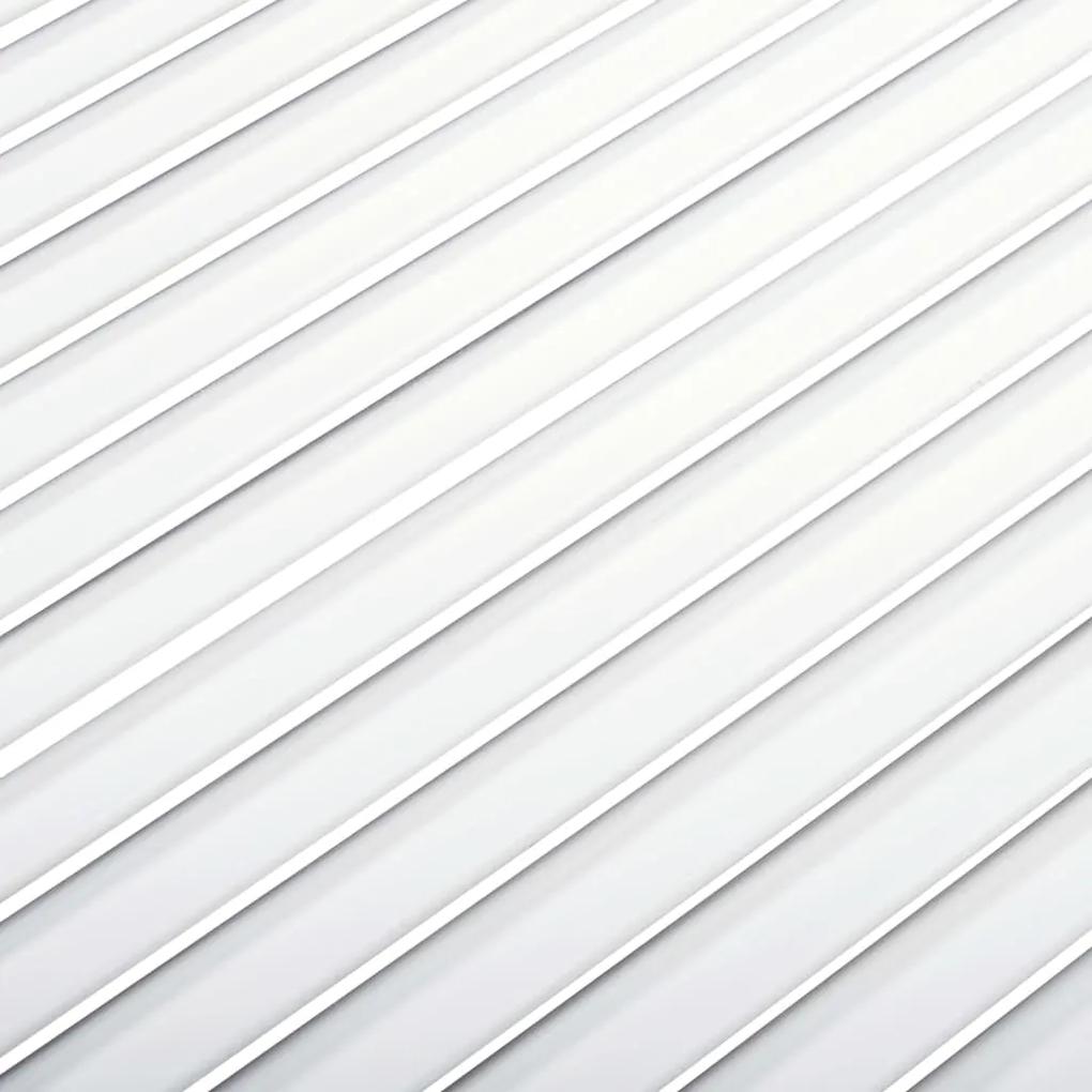 Nábytková dvířka lamelový design bílá 99,3 x 39,4 cm borovice