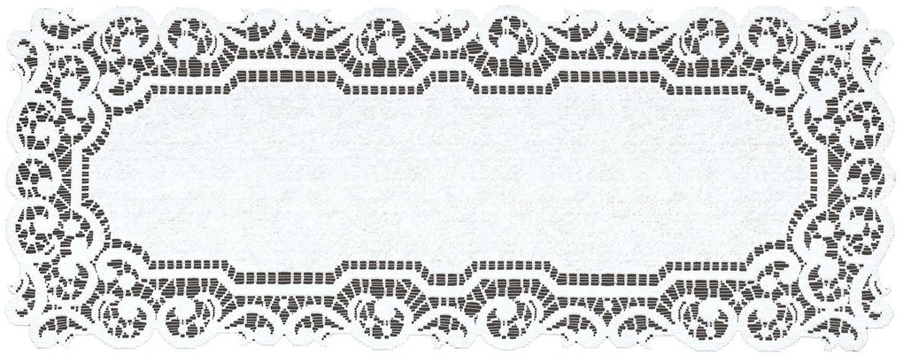 Žakárový ubrus - běhoun FELIPE různé rozměry bílá MyBestHome Rozměr: 140x70 cm