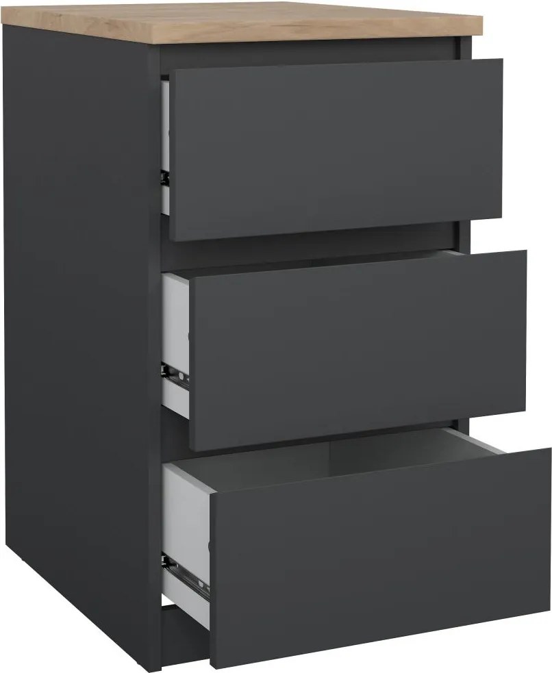 FALCO Komoda Simplicity 237 šedá/jackson hickory