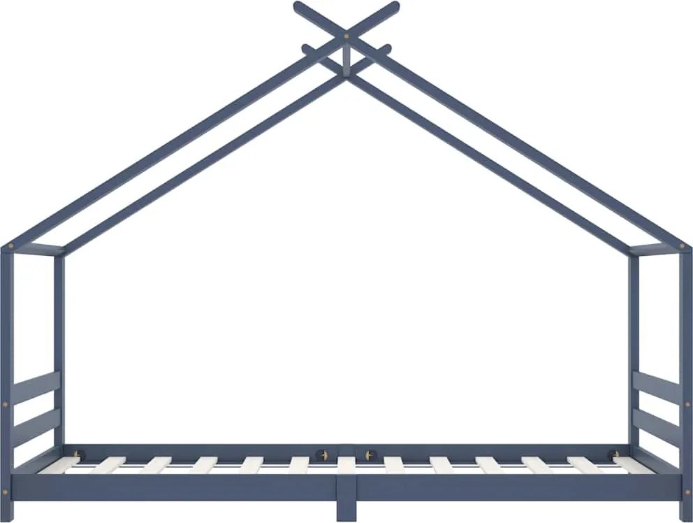 Rám dětské postele šedý masivní borové dřevo 90 x 200 cm 289615