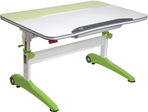 Dětský rostoucí stůl Mayer RACING 32R2 13 – bílo-zelený, 120×58–75×75