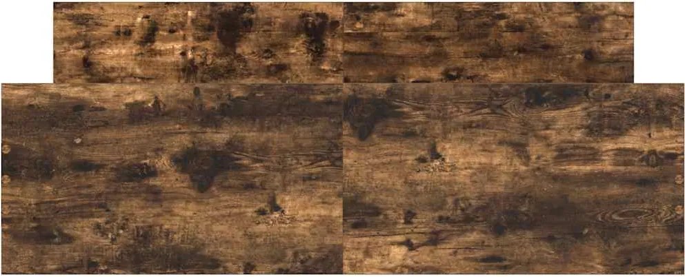 Rám postele s hlavovým a nožním čelem kouřový dub 150 x 200 cm 3203758