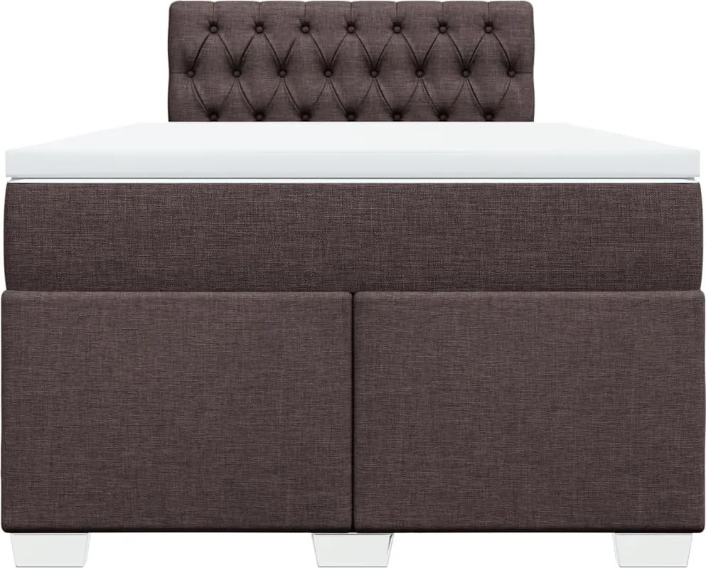 Box spring postel s matrací tmavě hnědá 120x190 cm textil 3285837