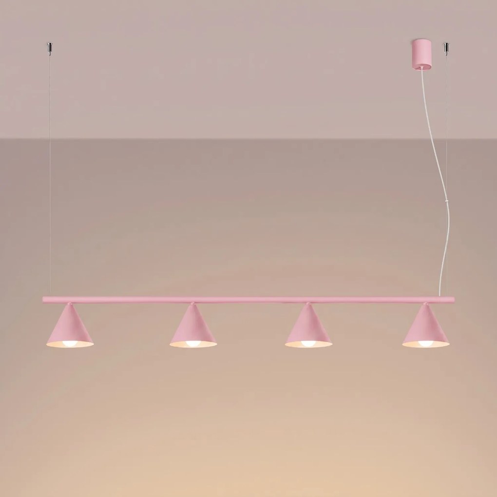 Sollux Lighting Lustr NOX 4L růžový