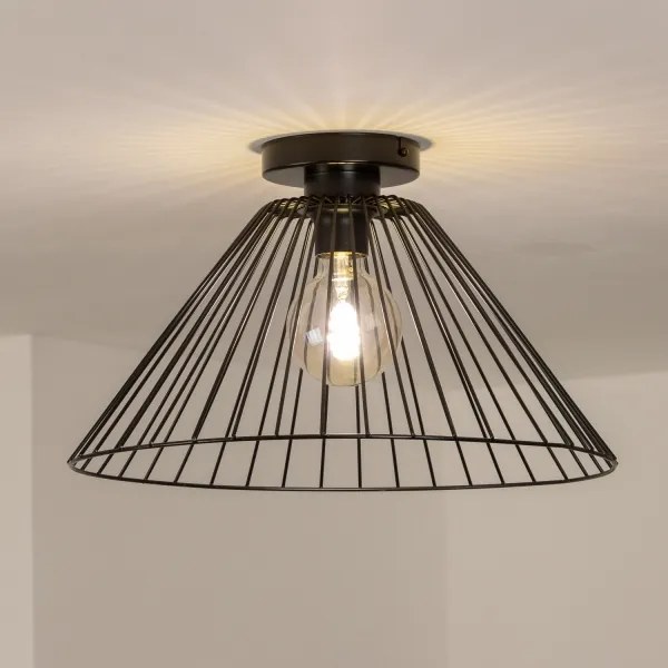Brilagi - LED Přisazený lustr CERIA WIRE 1xE27/40W/230V pr. 45 cm černá