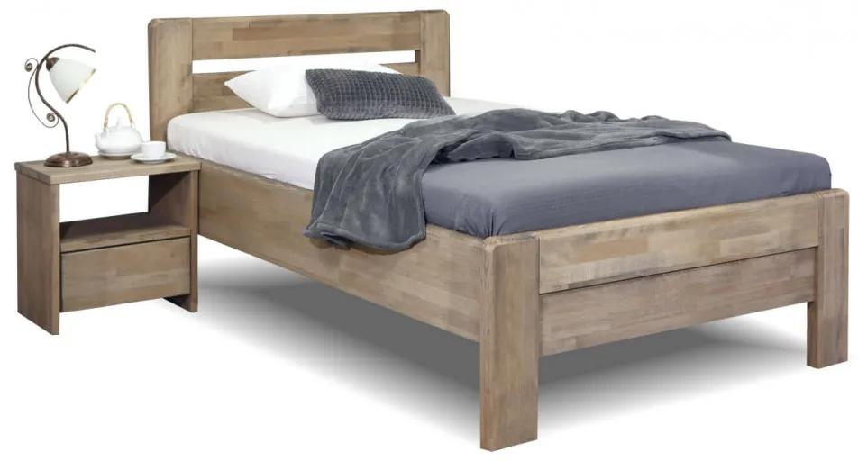 Zvýšená postel jednolůžko Primátor, masiv buk , 80x200 cm
