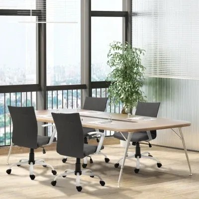 Vinsetto ergonomická a otočná kancelářská židle s nastavením výšky, 61x61x89-99 cm, tmavě šedá