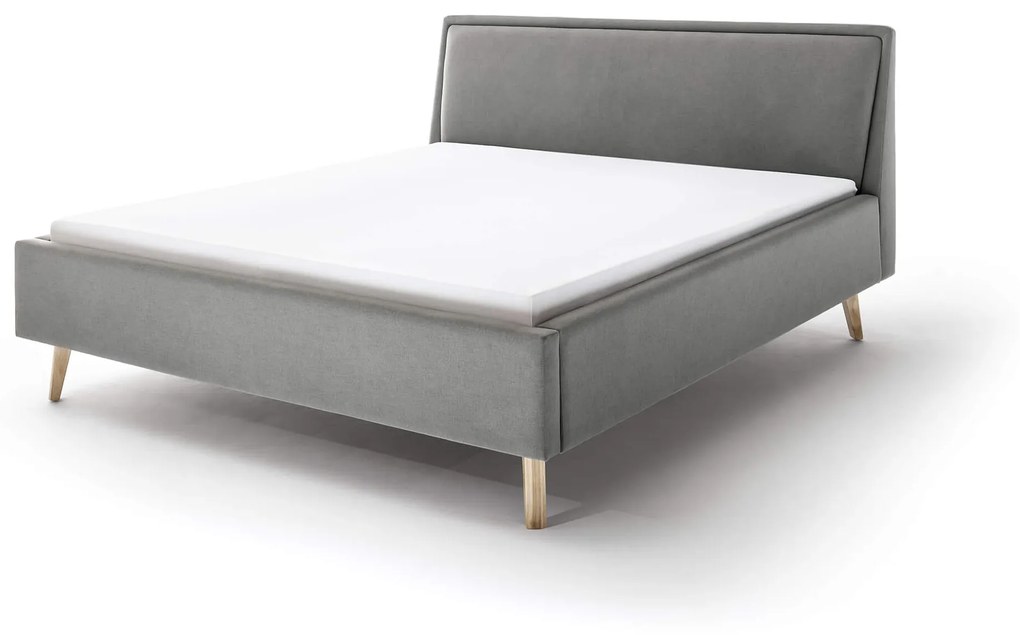 Čalouněná postel deria 180 x 200 cm světle šedá MUZZA