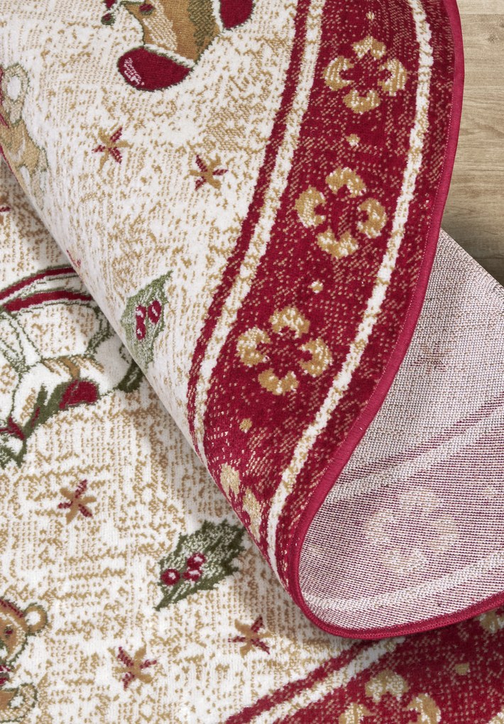 Villeroy & Boch Kusový koberec Toy's delight se střiženým vlasem 106217 Red, Multicolor kruh, 200x200 (průměr) kruh, červená, obývací pokoj