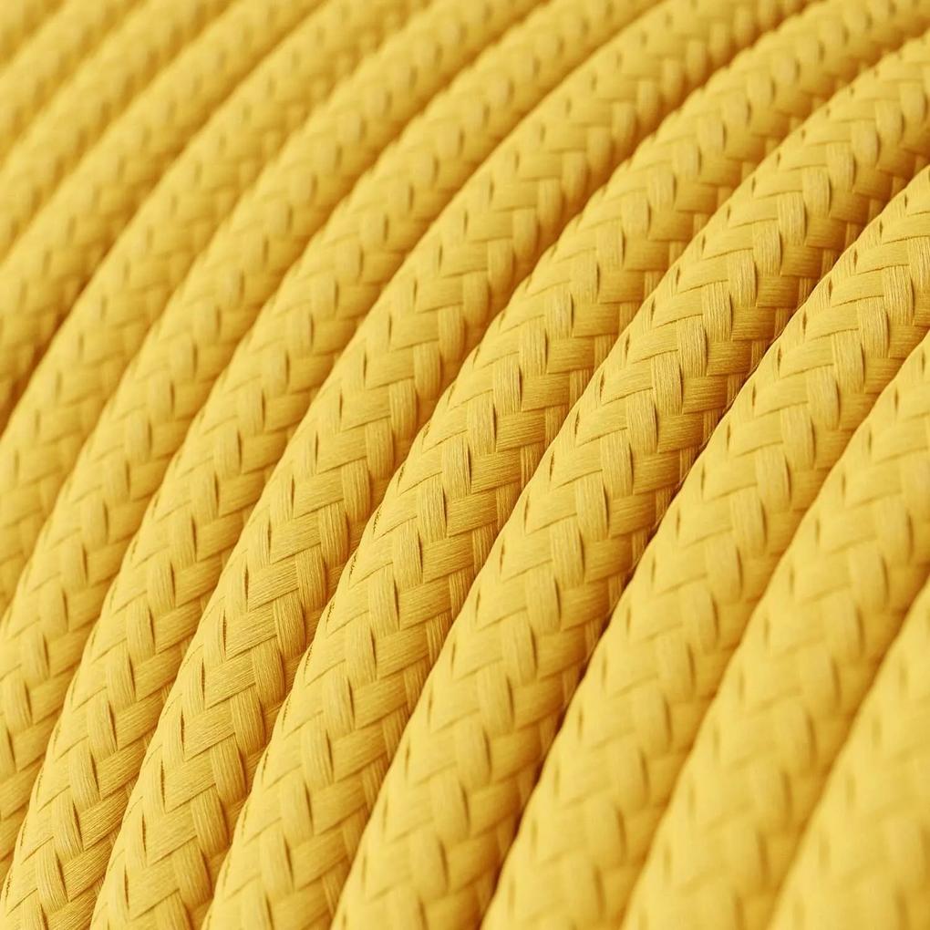 creative cables Závěsná lampa se stínidlem koule z PE vlákna, polyester Barva: Hořčicová žlutá, Průměr: XS - Ø 25 Cm
