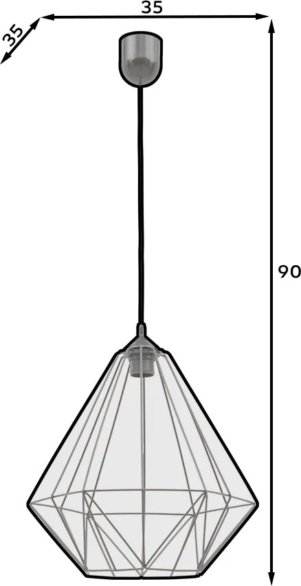 Eltap Moderní závěsné osvětlení Benigne, 35x35x90cm