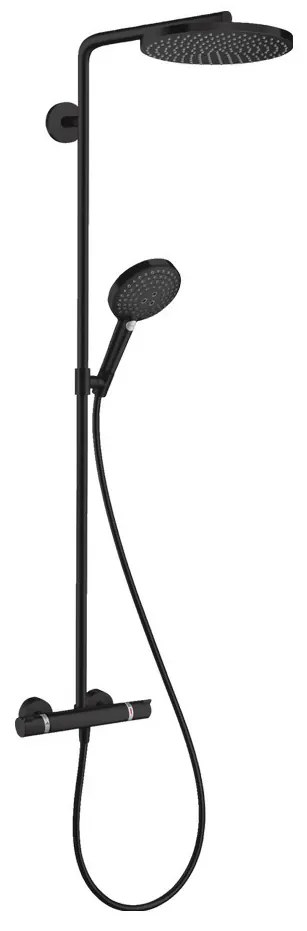 Hansgrohe Raindance Select S - Showerpipe 240 1jet PowderRain s termostatem, černá matná, HAN-27633670