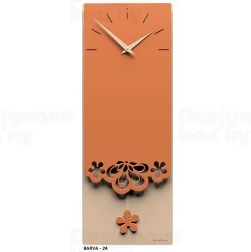 CalleaDesign 56-11-1 Merletto Pendulum terracotta-24 59cm nástěnné hodiny